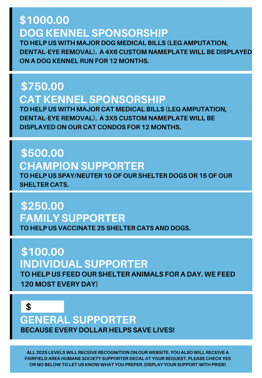 Membership Confirmation - Fairfield Area Humane Society - Lancaster ...